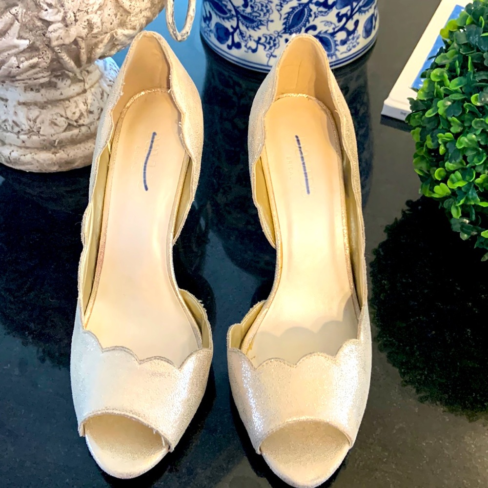 Gold David Bridal Shoe - Gem
